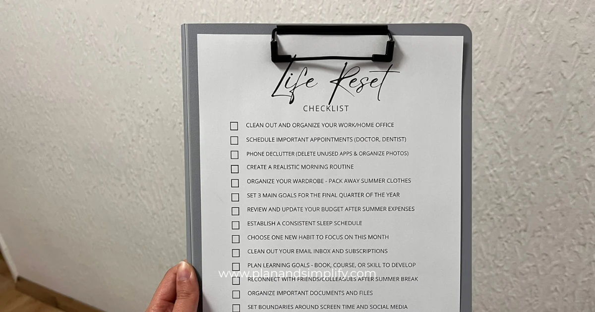 How to do a life reset effectively + FREE Tools